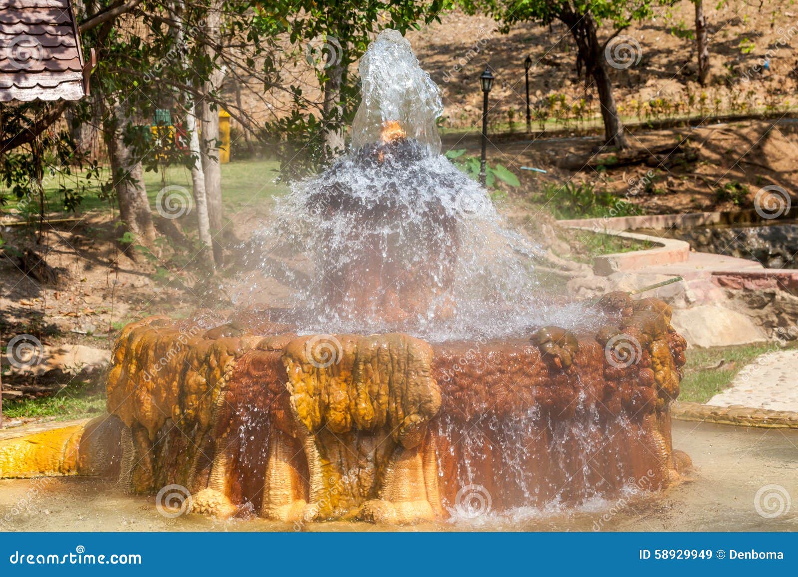 Hot water spring stock image. Image of flowing, travel - 58929949