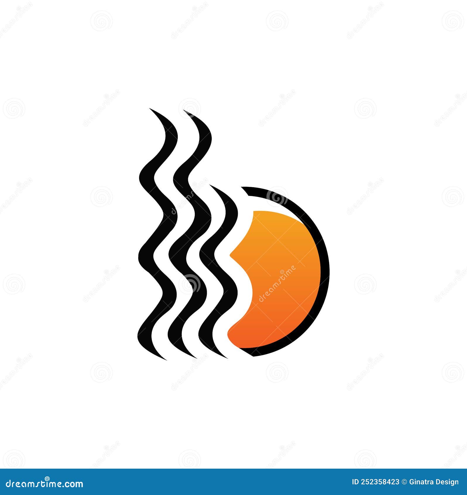 Hot Wave Icon Vector Illustration Stock Vector - Illustration of flat ...