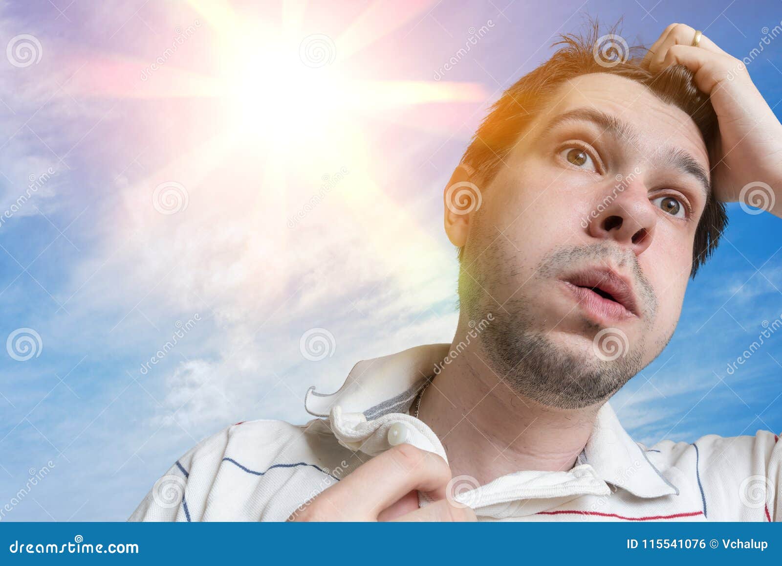 Hot Weather Concept. Young Man is Sweating Stock Photo - Image of human ... Hot Weather Concept. Young Man is Sweating Stock Photo - Image of human ...