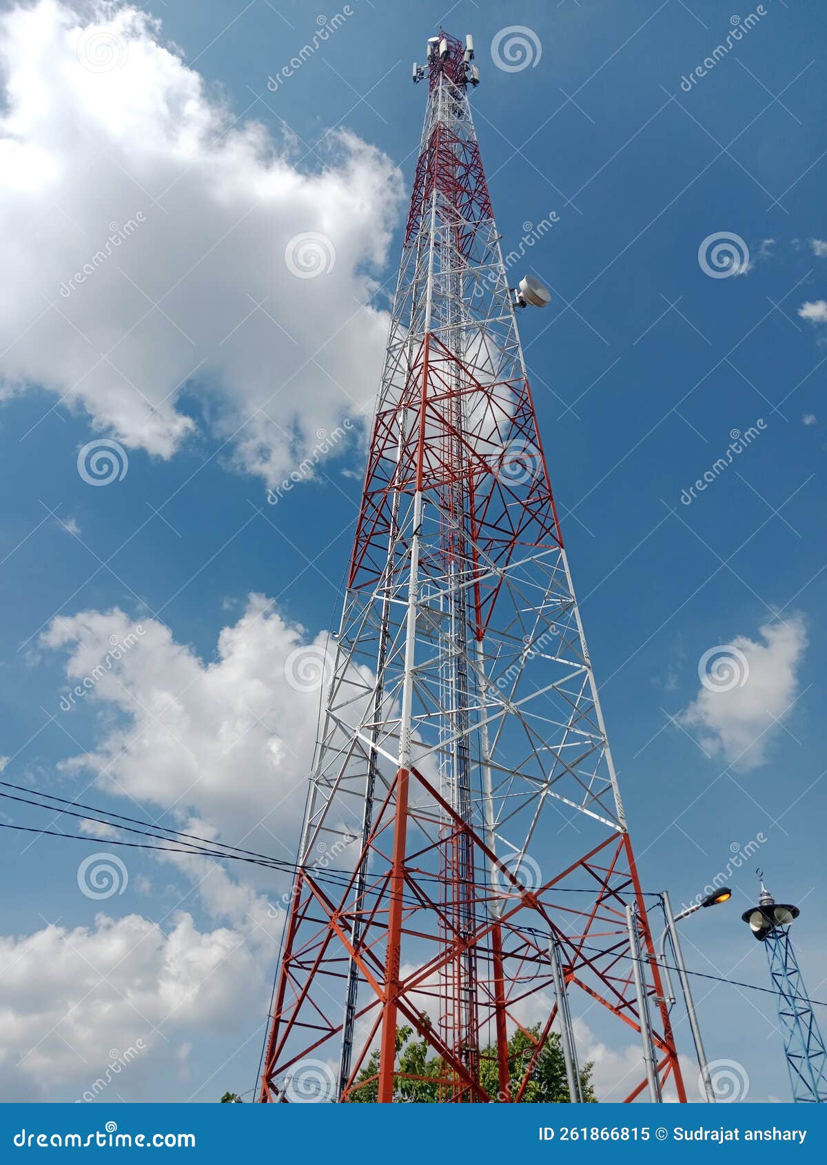 The Hot Weather Tower is 70 Meters Stock Image - Image of machine ...