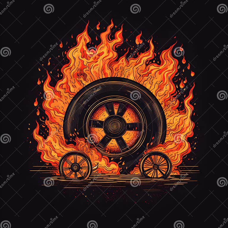 Hot Wheels In Fire Stock Illustration Illustration Of Weels 281116544