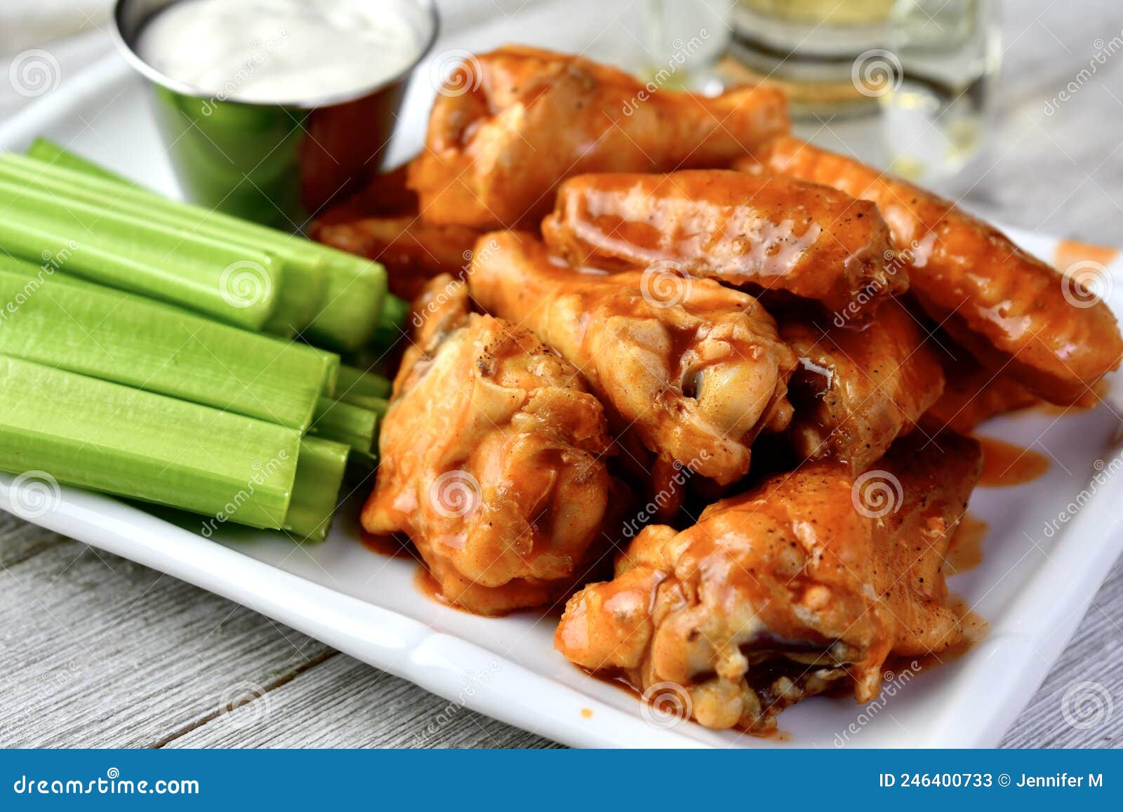 Hot wings stock image. Image of dressing, celery, ranch - 246400733