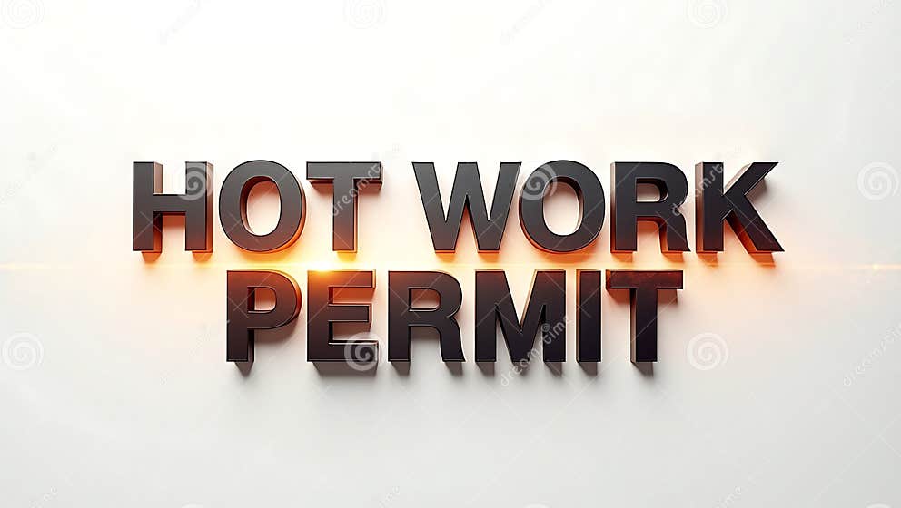 Hot Work Permit Guidelines for Safety in Industrial Environments Stock ...