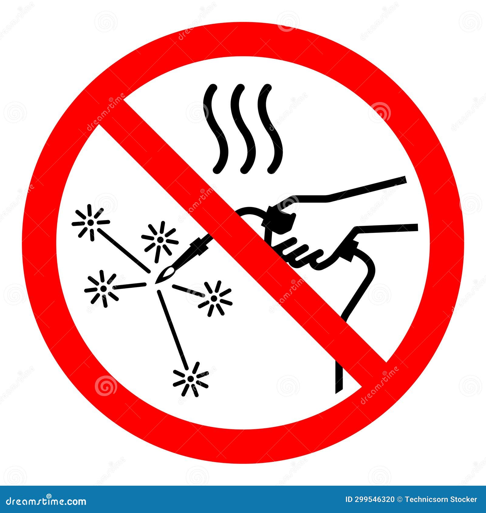 Hot Works Prohibited Symbol Sign ,Vector Illustration, Isolate on White ...