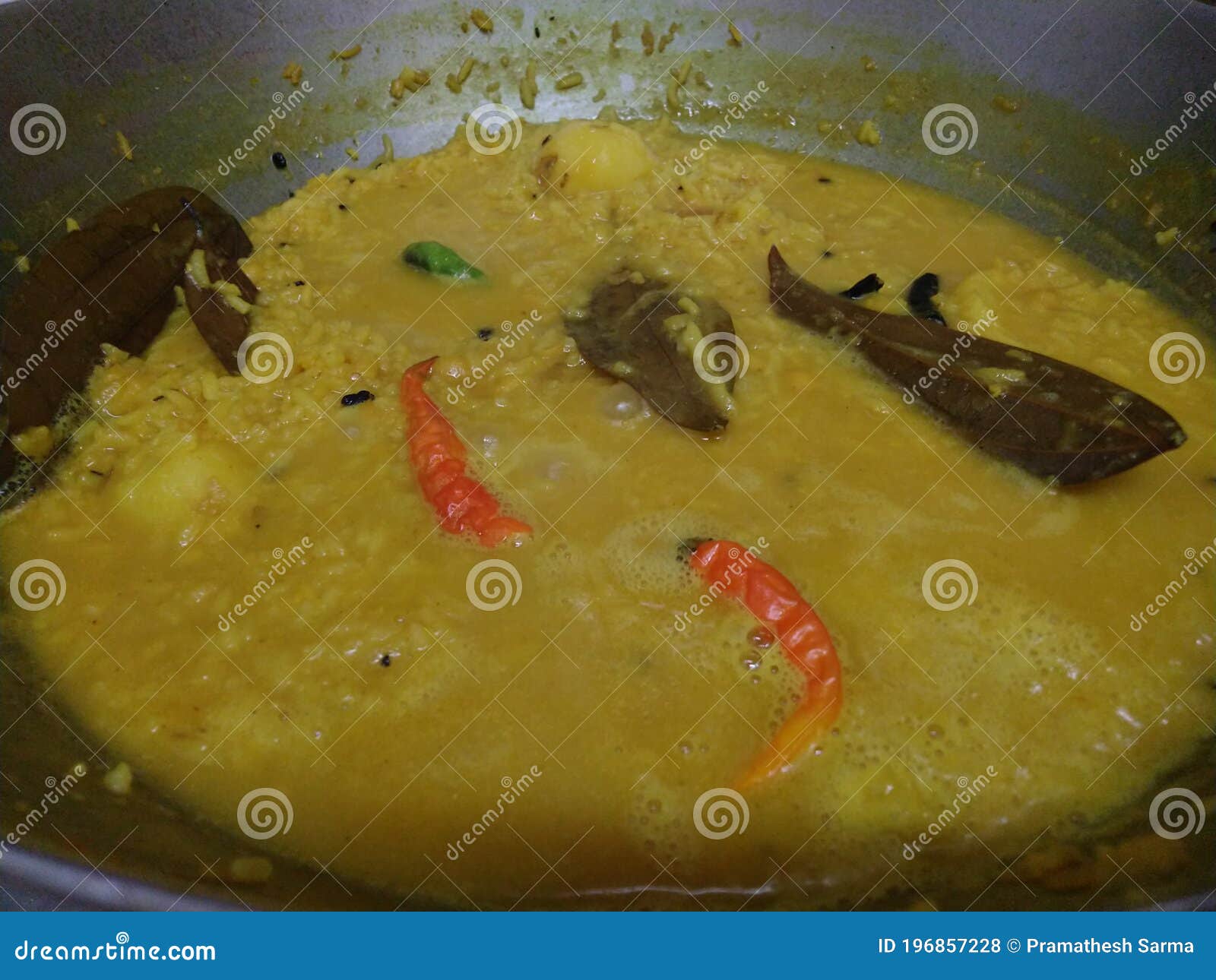 Hotchpotch in a Iron Big Pan Stock Photo - Image of indian ...