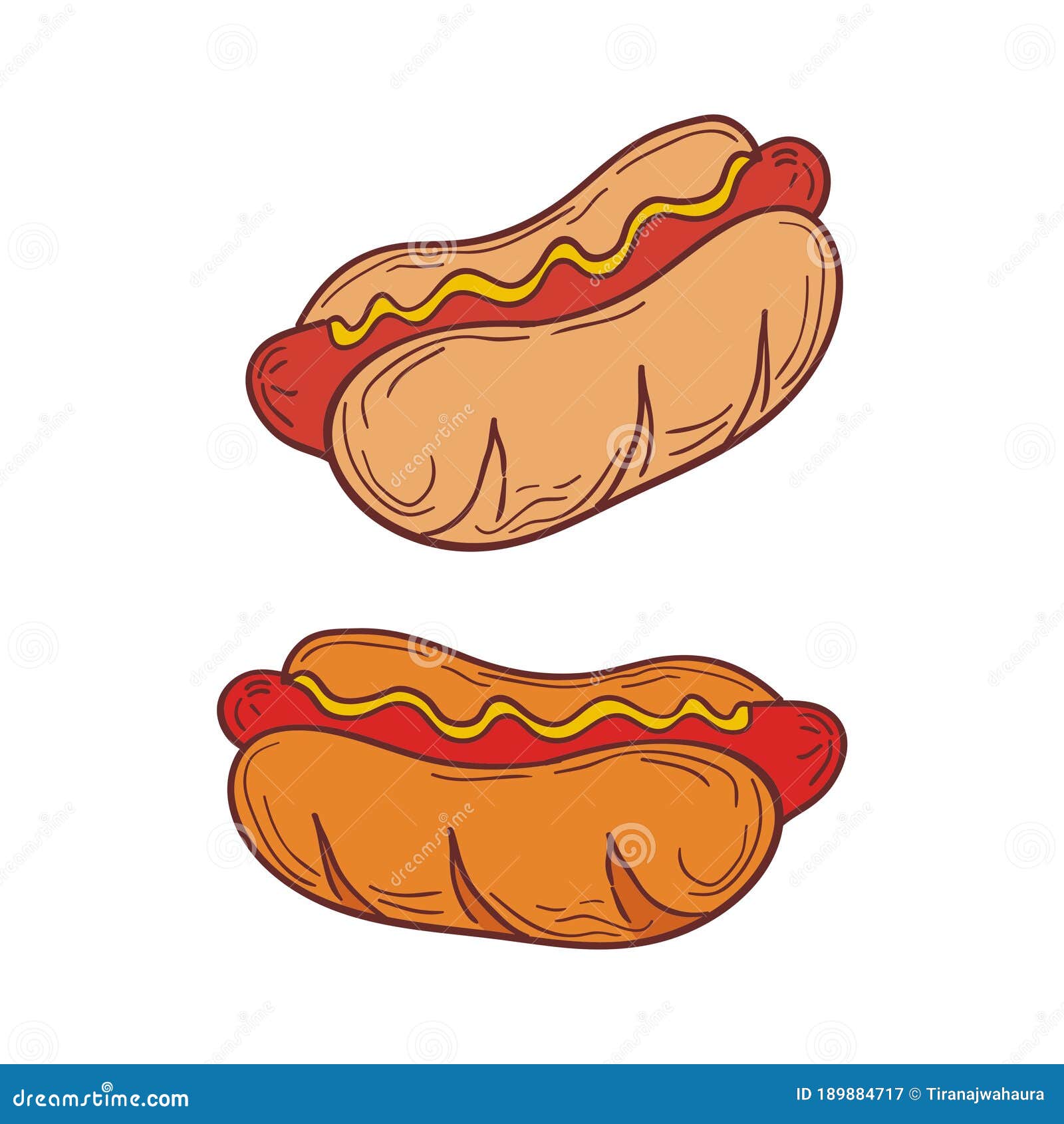 Hotdog Vector Illustration, Cute Hand Drawn Doodle Style Stock Vector ... Hotdog Vector Illustration, Cute Hand Drawn Doodle Style Stock Vector ...