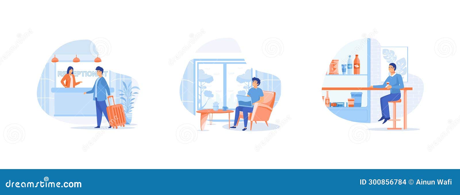 Hotel Accommodation, Room Amenities Vector Linear Icons Set ... Hotel Accommodation, Room Amenities Vector Linear Icons Set ...
