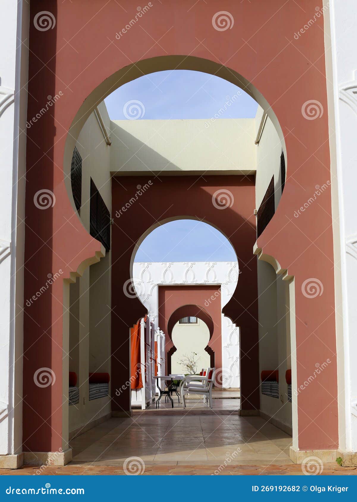 Hotel Area with Palm Trees Landscape Stock Photo - Image of view ...