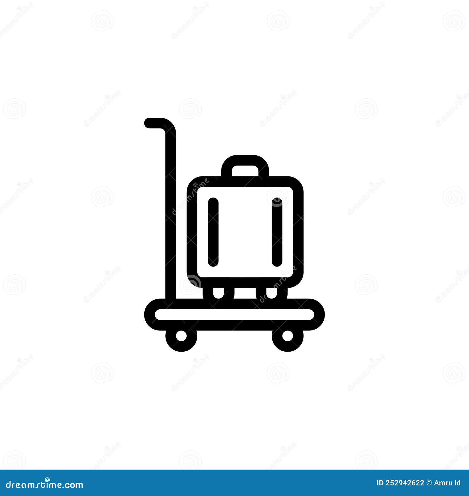 Suitcase Outline And Silhouette Icon Set. Baggage Vector Illustration ...