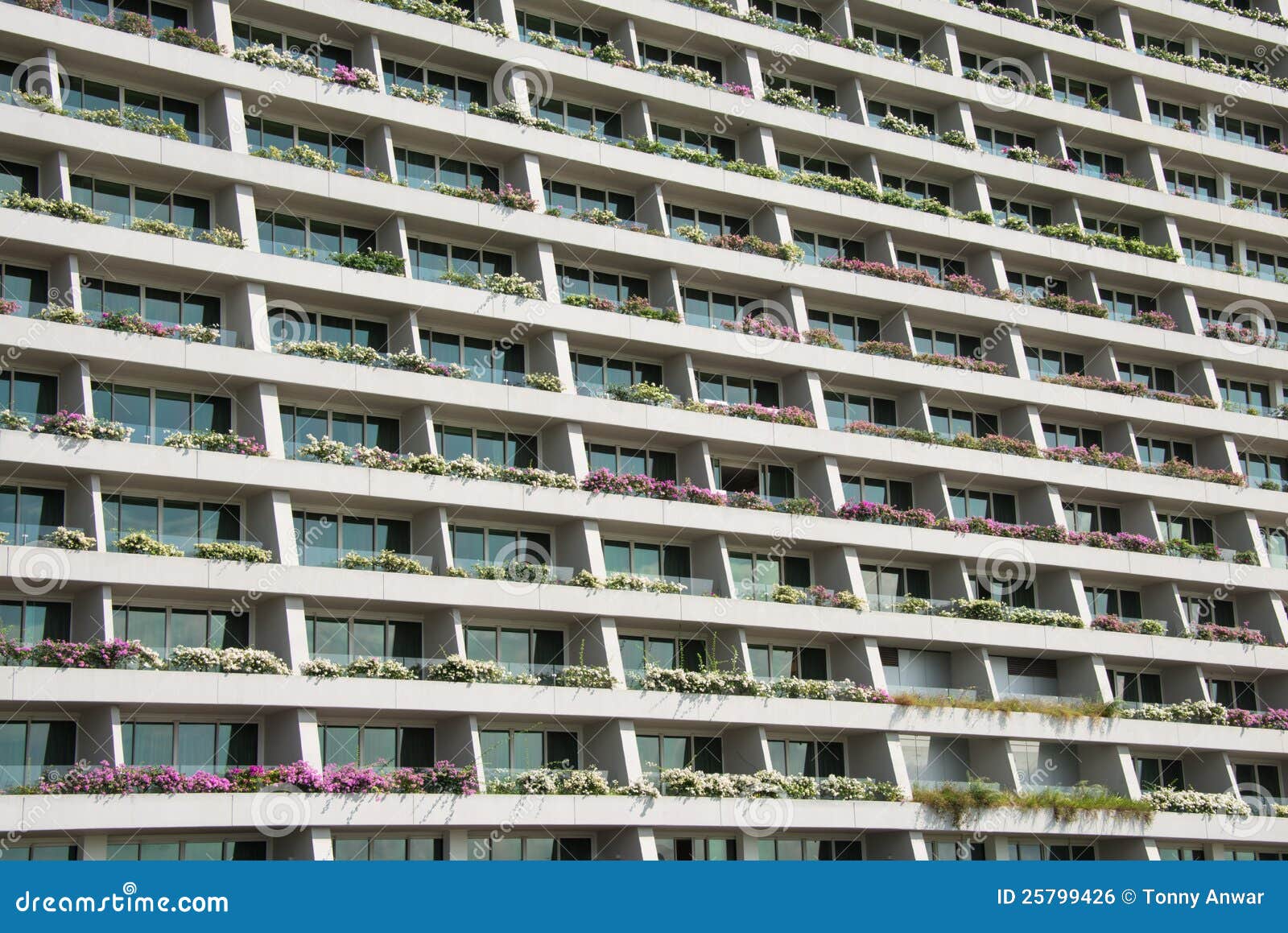 Hotel Balconies stock photo. Image of design, building - 25799426
