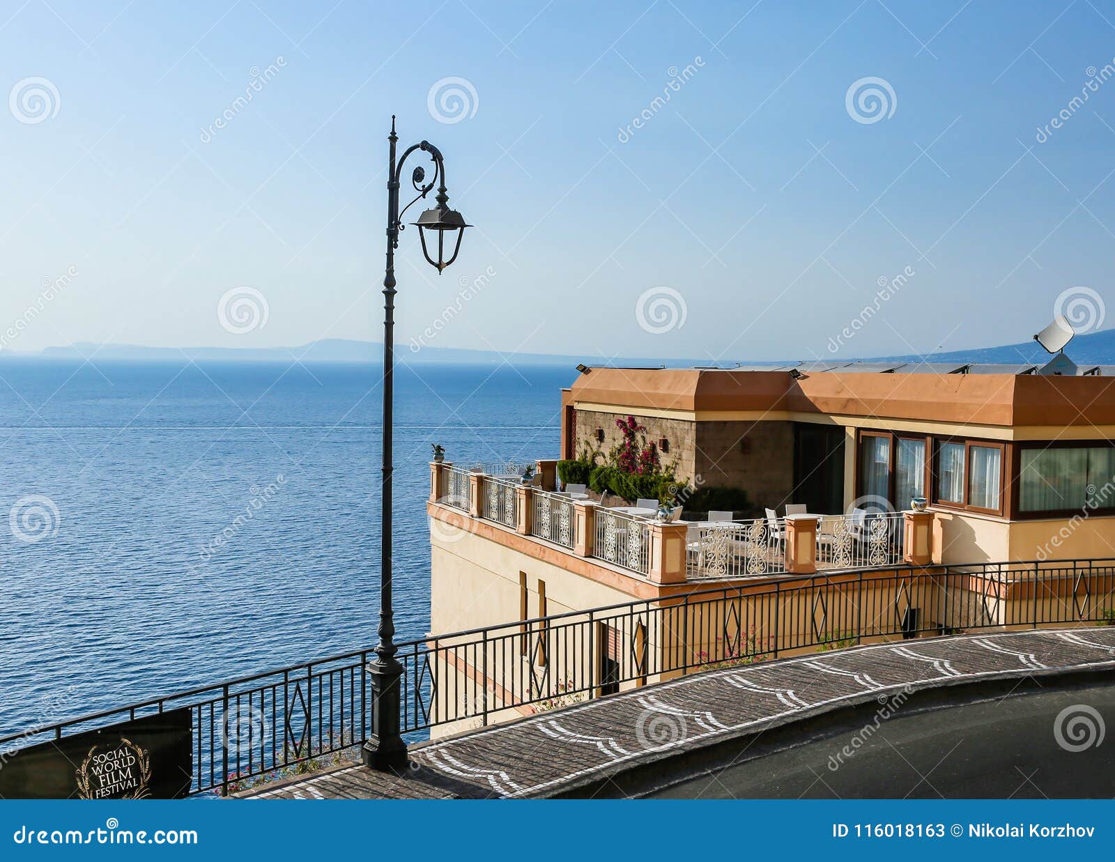 Hotel on the Beach. Vico Equense Editorial Stock Photo - Image of ...