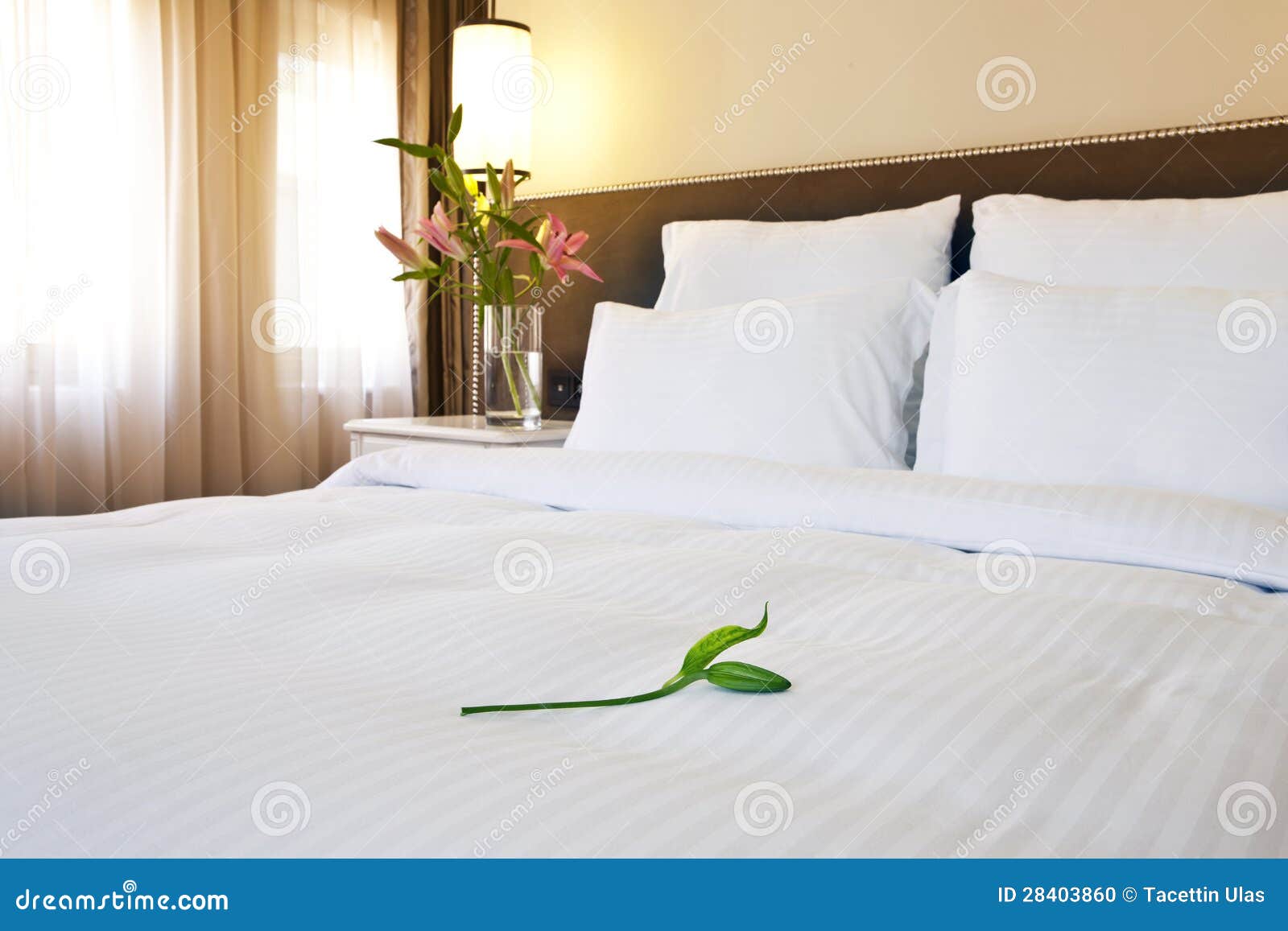 Hotel bed stock photo. Image of decorate, colorful, color - 28403860