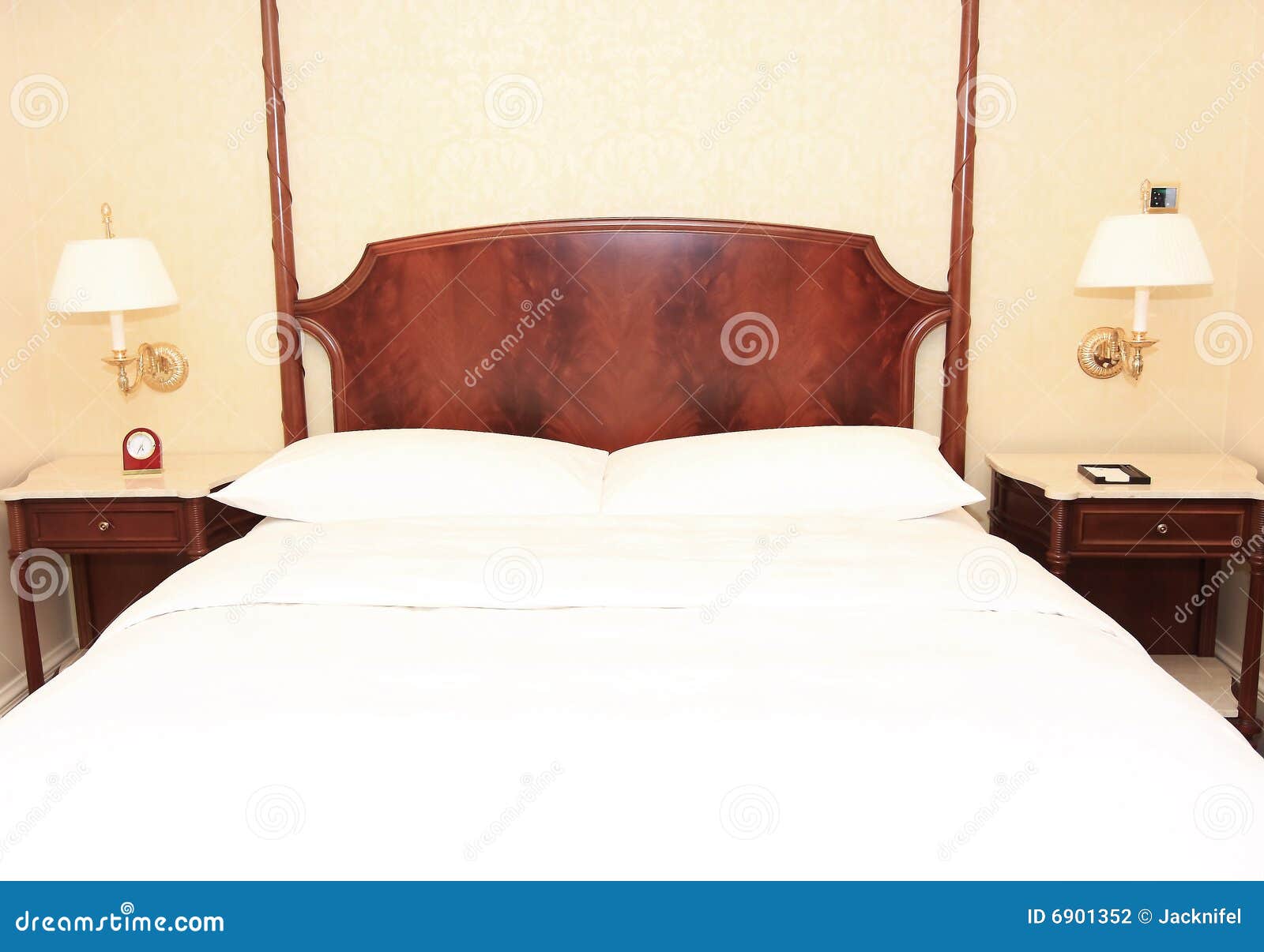 Hotel bed stock photo. Image of lodging, home, queen, relaxation - 6901352