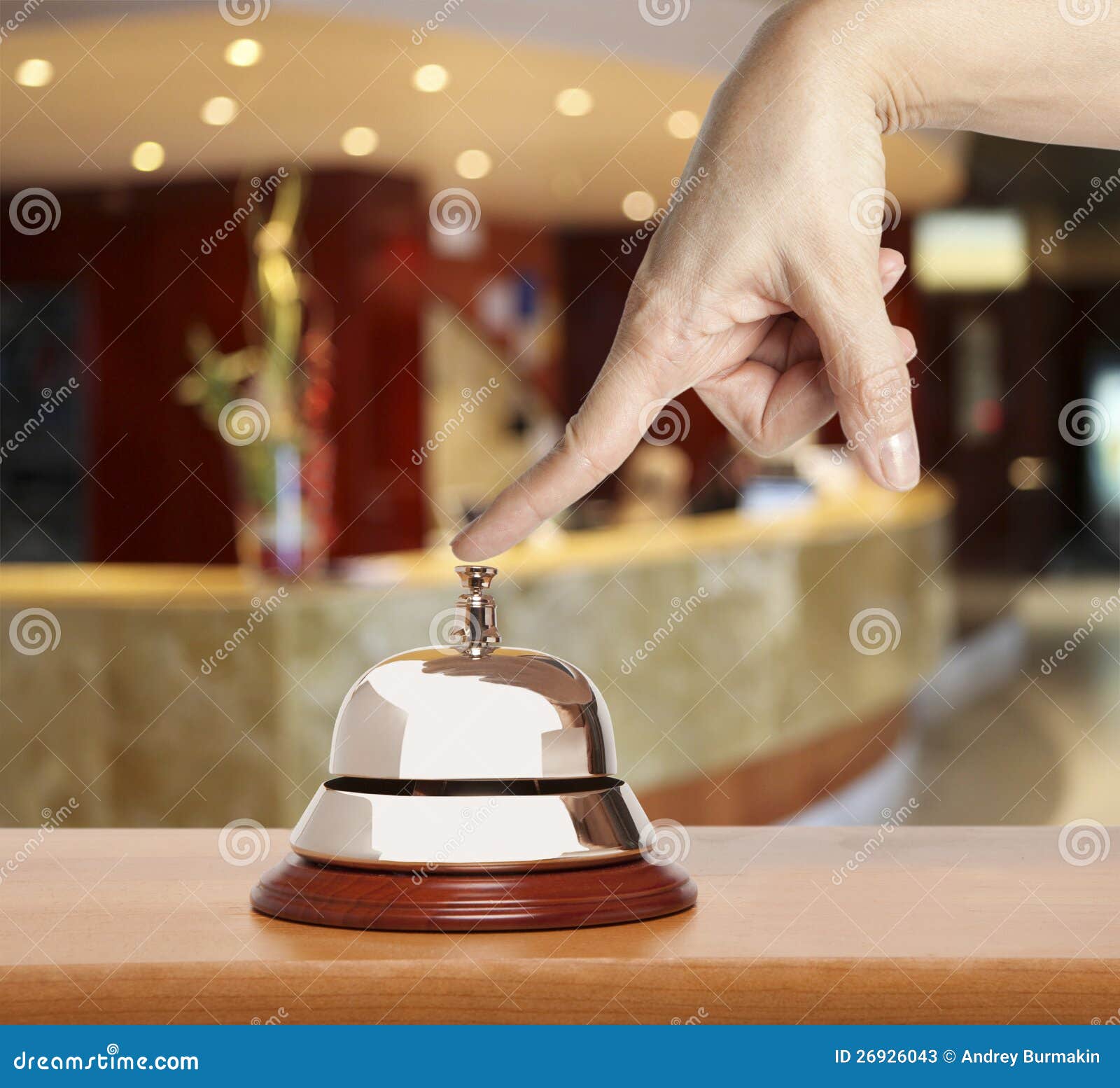 Hotel bell stock image. Image of hand, ding, bellhop - 26926043