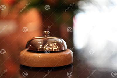 Hotel bell stock photo. Image of table, hotel, showing - 9506248
