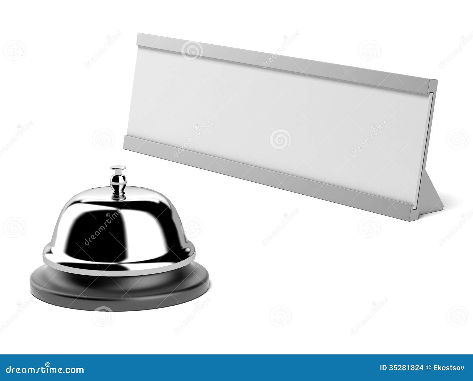 Hotel Bell with Blank Sign stock photo. Image of buying - 35281824
