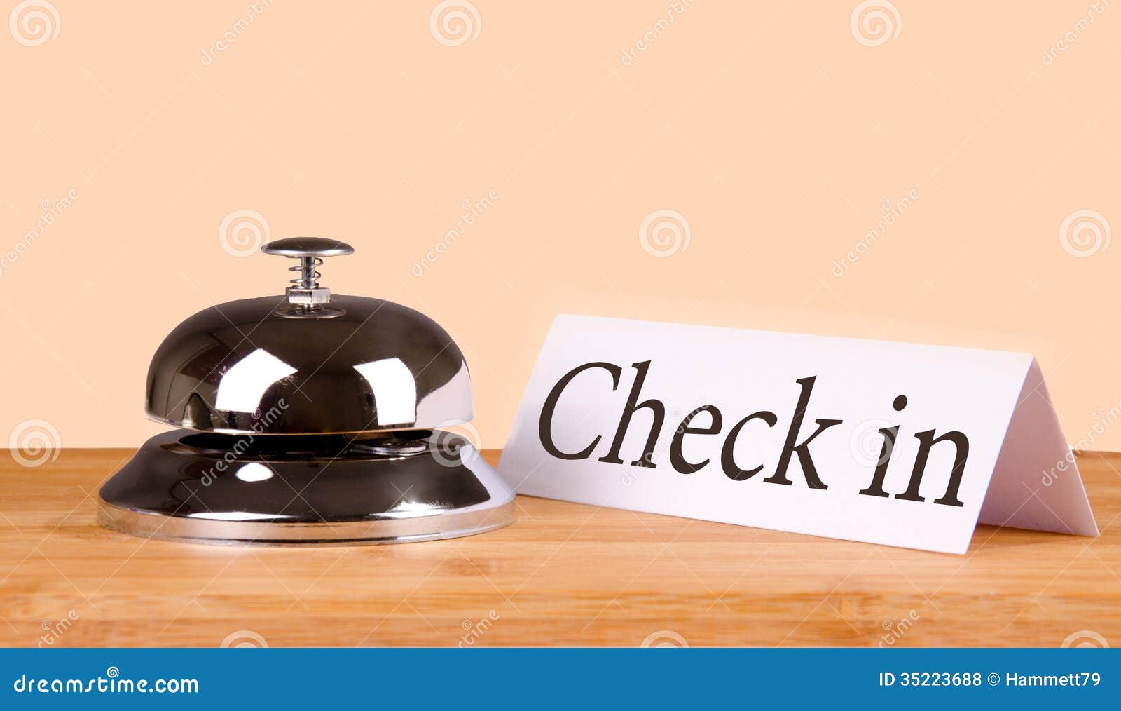 Hotel bell check in stock photo. Image of signal, hotel - 35223688