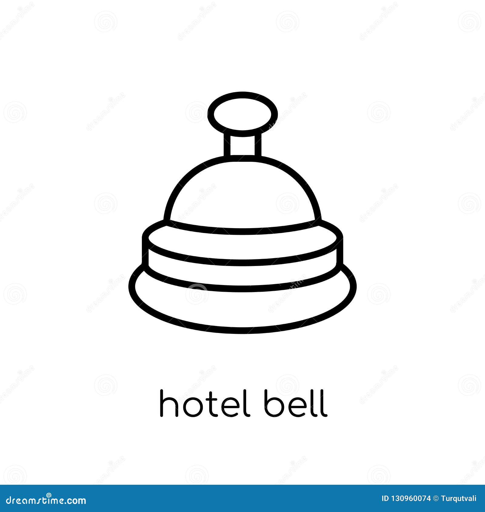 Hotel Bell Icon from Collection. Stock Vector - Illustration of single ...