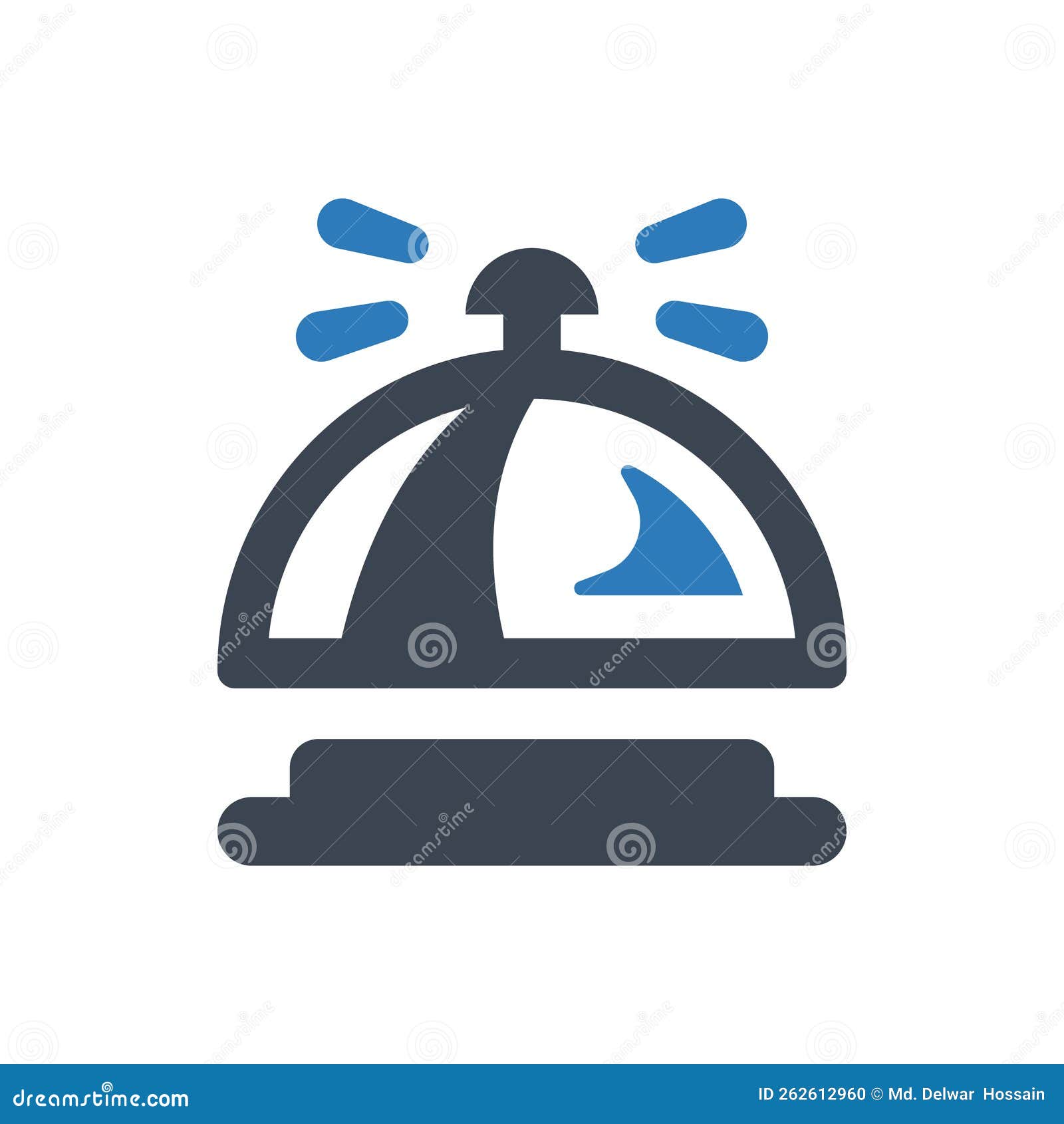 Hotel bell icon stock vector. Illustration of hotel - 262612960