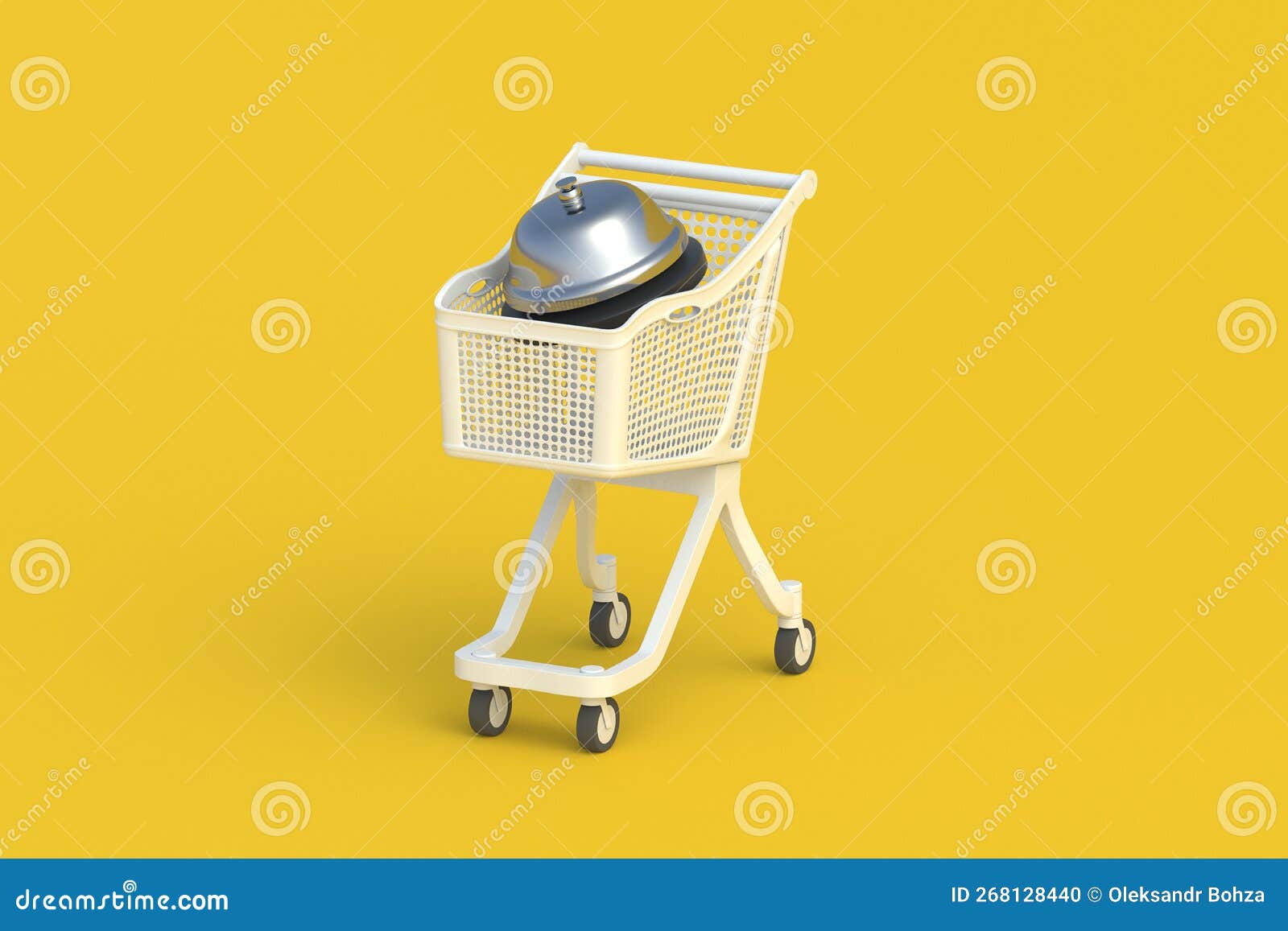 Hotel bell in market cart stock illustration. Illustration of price ...
