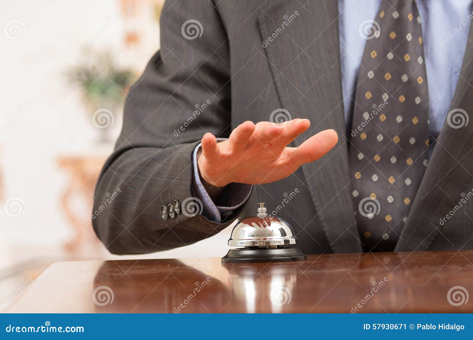 Hotel Bell at Reception Desk Stock Image - Image of accommodation ...