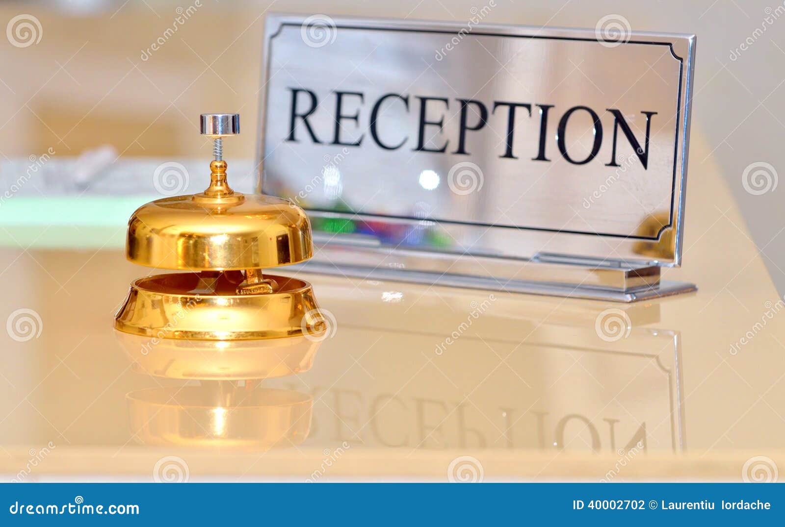 Hotel bell stock photo. Image of golden, ding, concept - 40002702