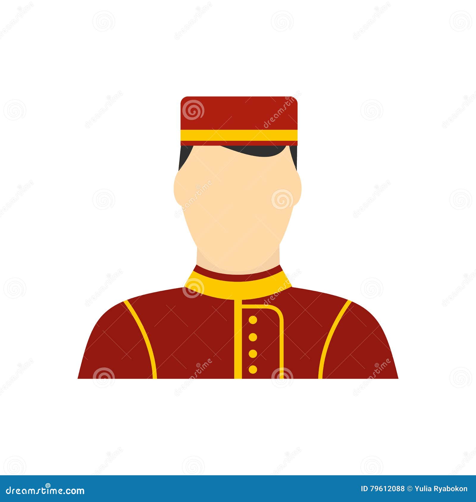 Hotel Bellman, Linear Style Sign For Mobile Concept And Web Design ...