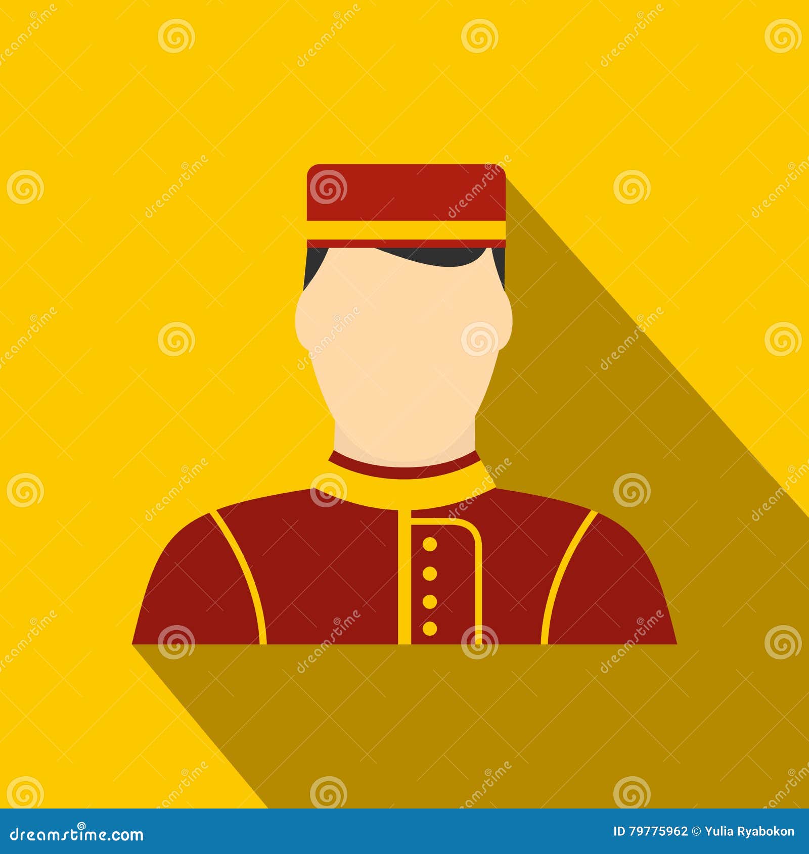 Hotel Bellman, Linear Style Sign For Mobile Concept And Web Design ...