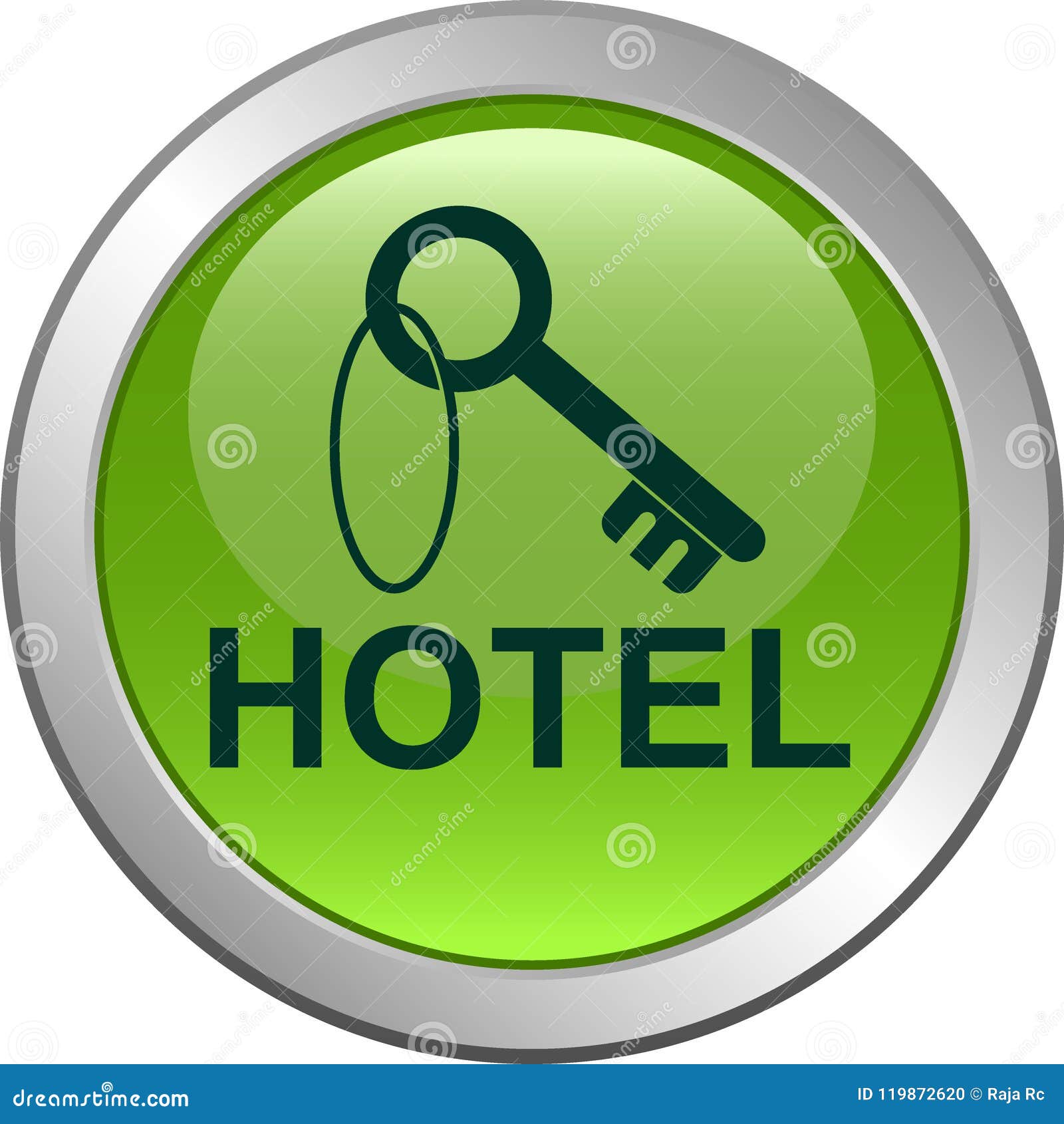 Hotel Booking Key Icon Web Button Stock Vector - Illustration of ...
