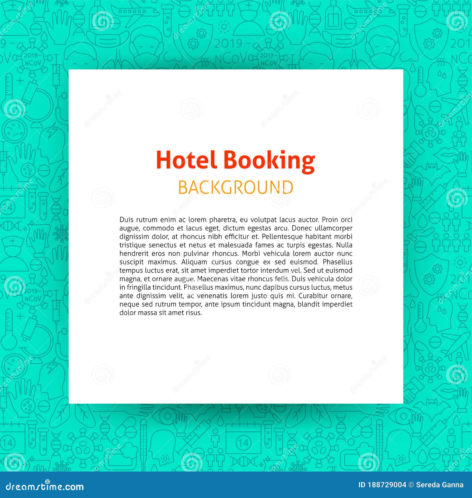Hotel Booking Paper Template Stock Vector - Illustration of banner ...