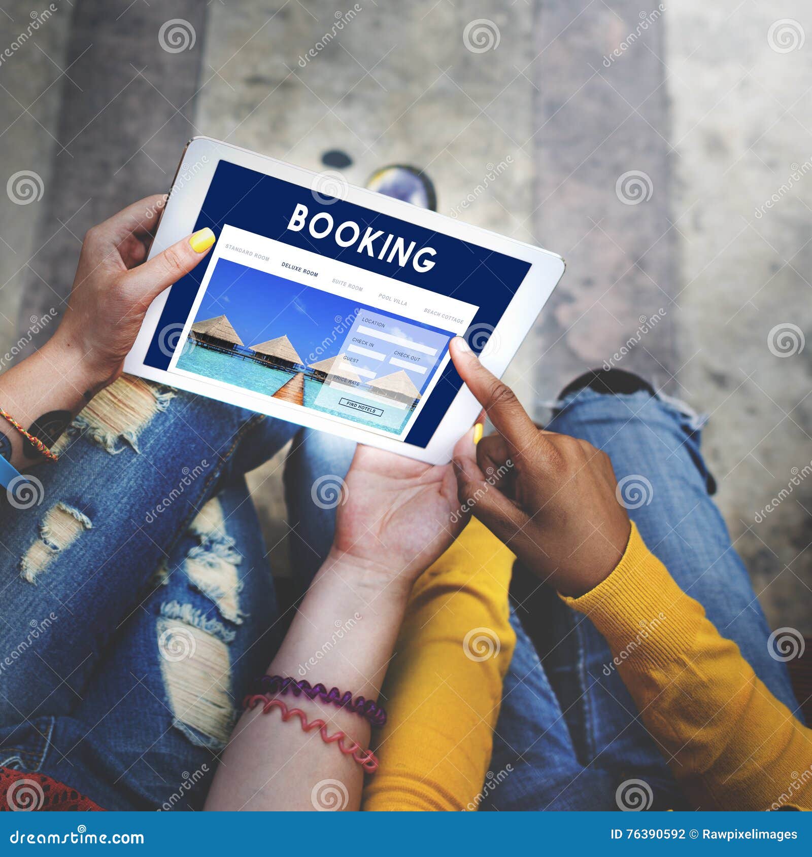 Hotel Booking Reservation Travel Reception Concept Stock Photo - Image ...