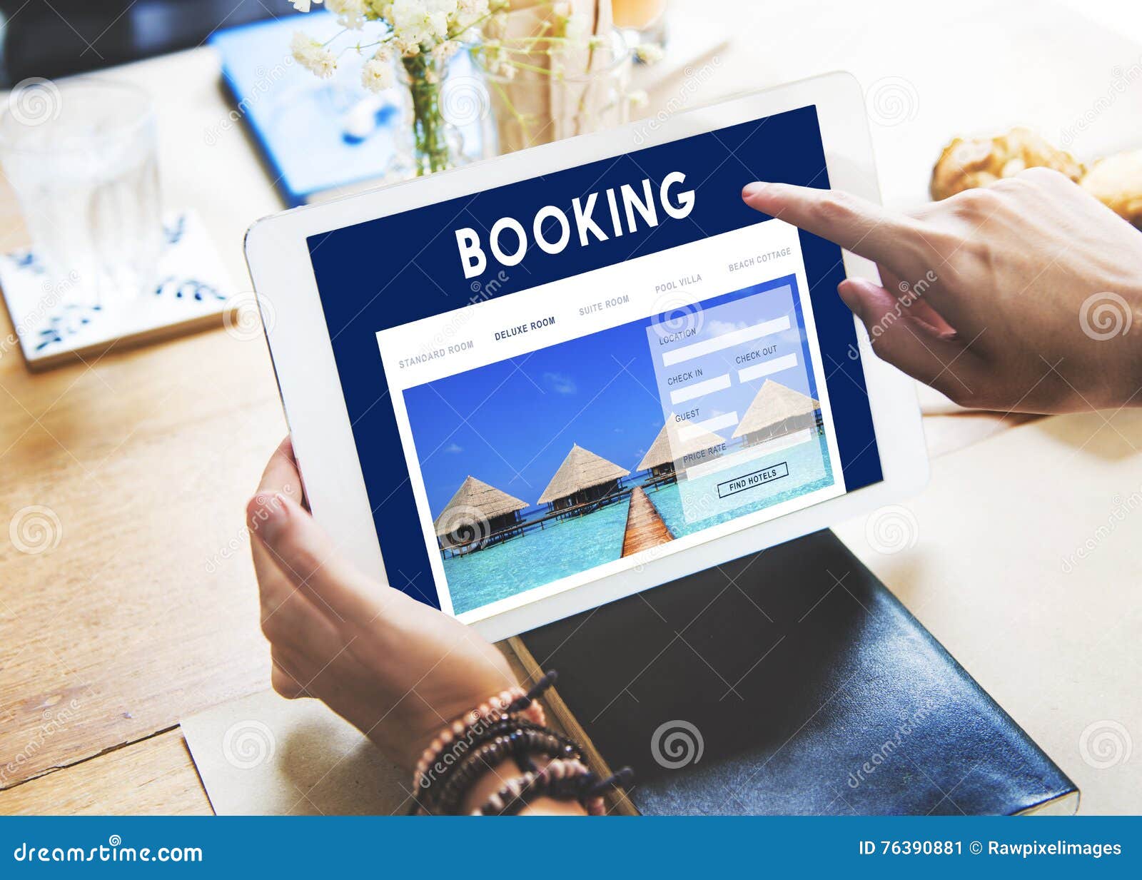 Hotel Booking Reservation Travel Reception Concept Stock Image - Image ...
