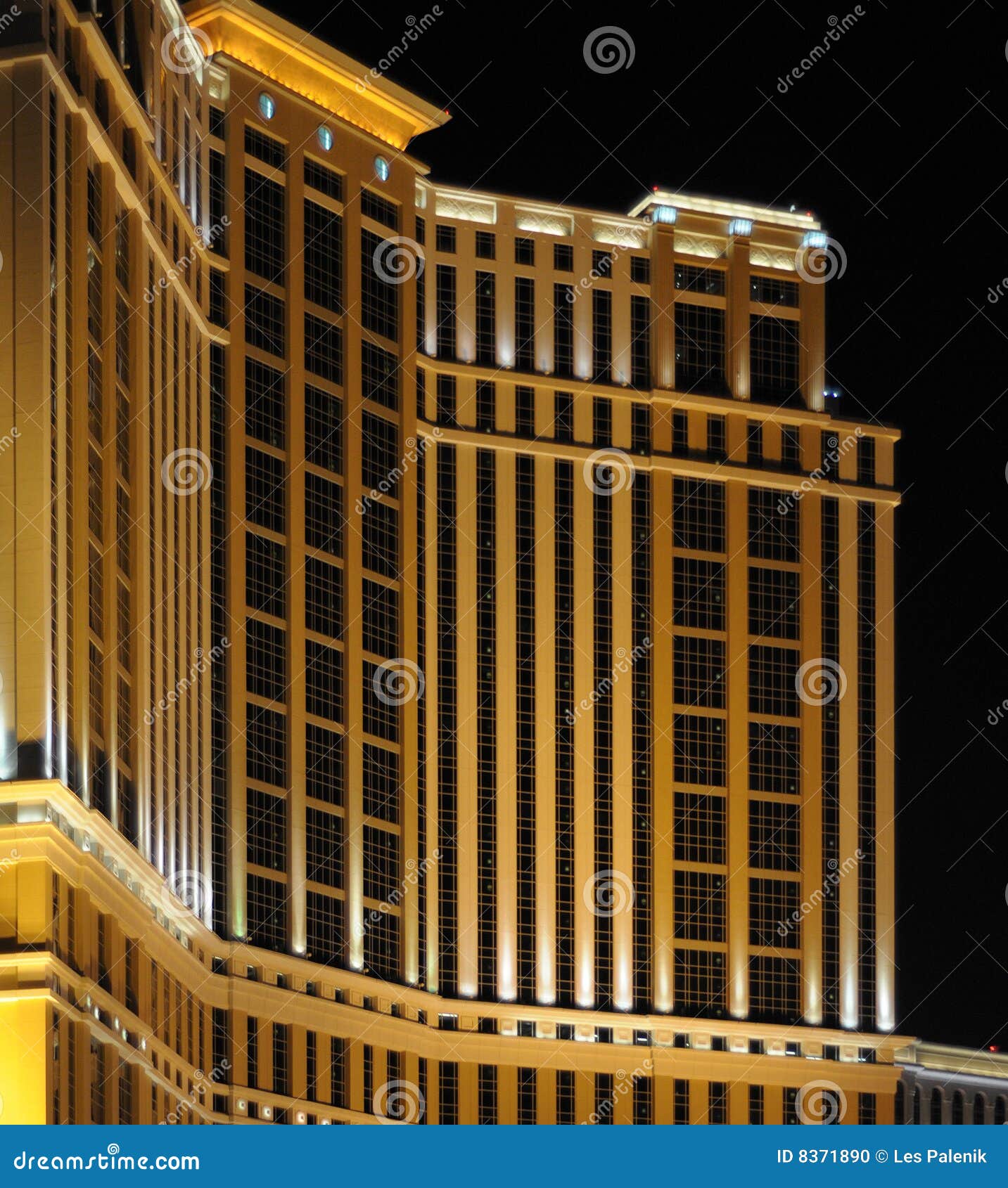 Hotel building at night stock photo. Image of golden, hotel - 8371890
