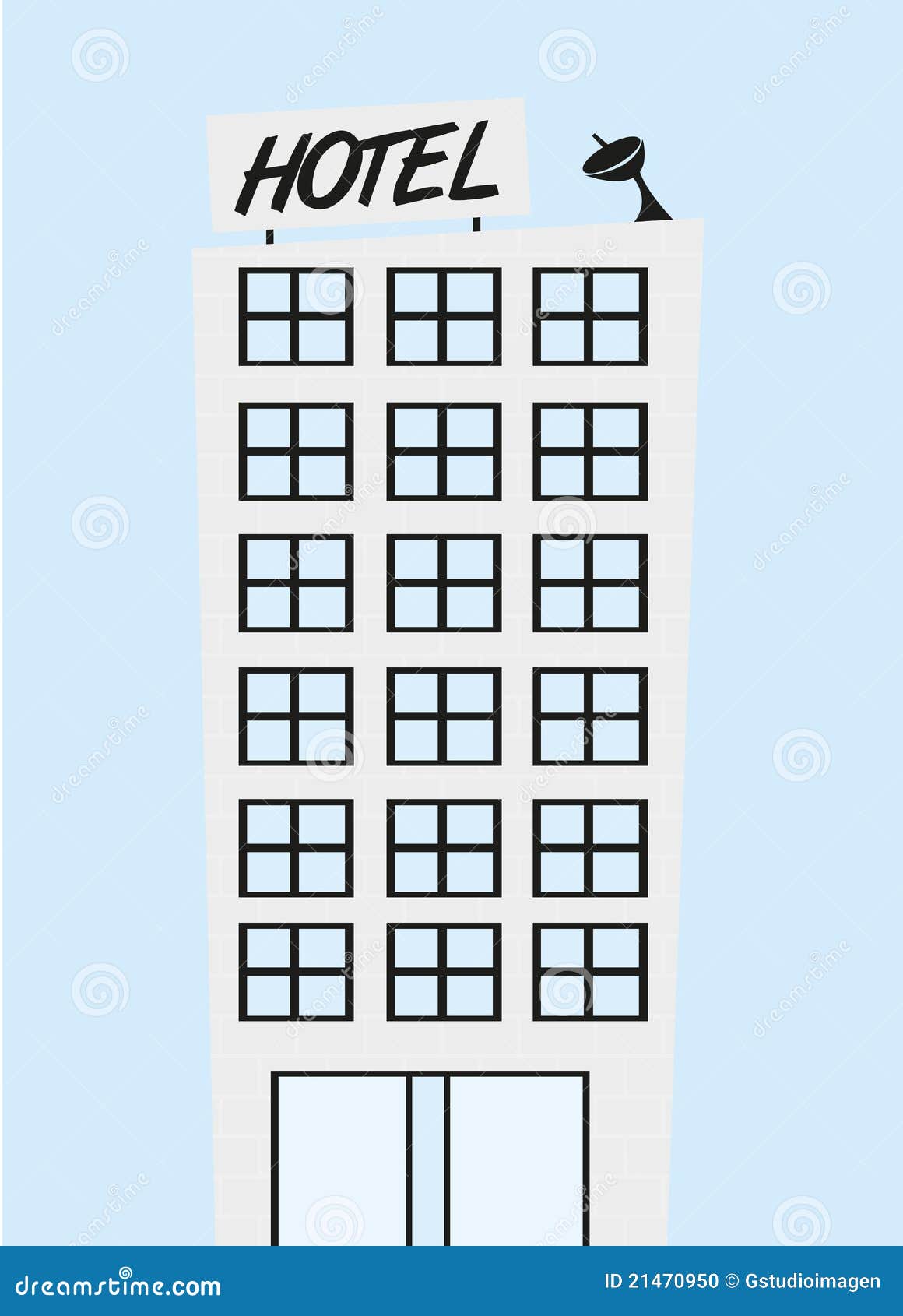 Hotel cartoon stock vector. Illustration of isolated - 21470950