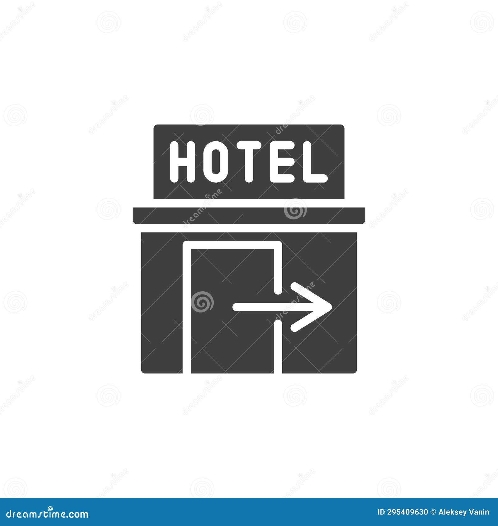 Hotel Check-Out Vector Icon Stock Vector - Illustration of pixel ...