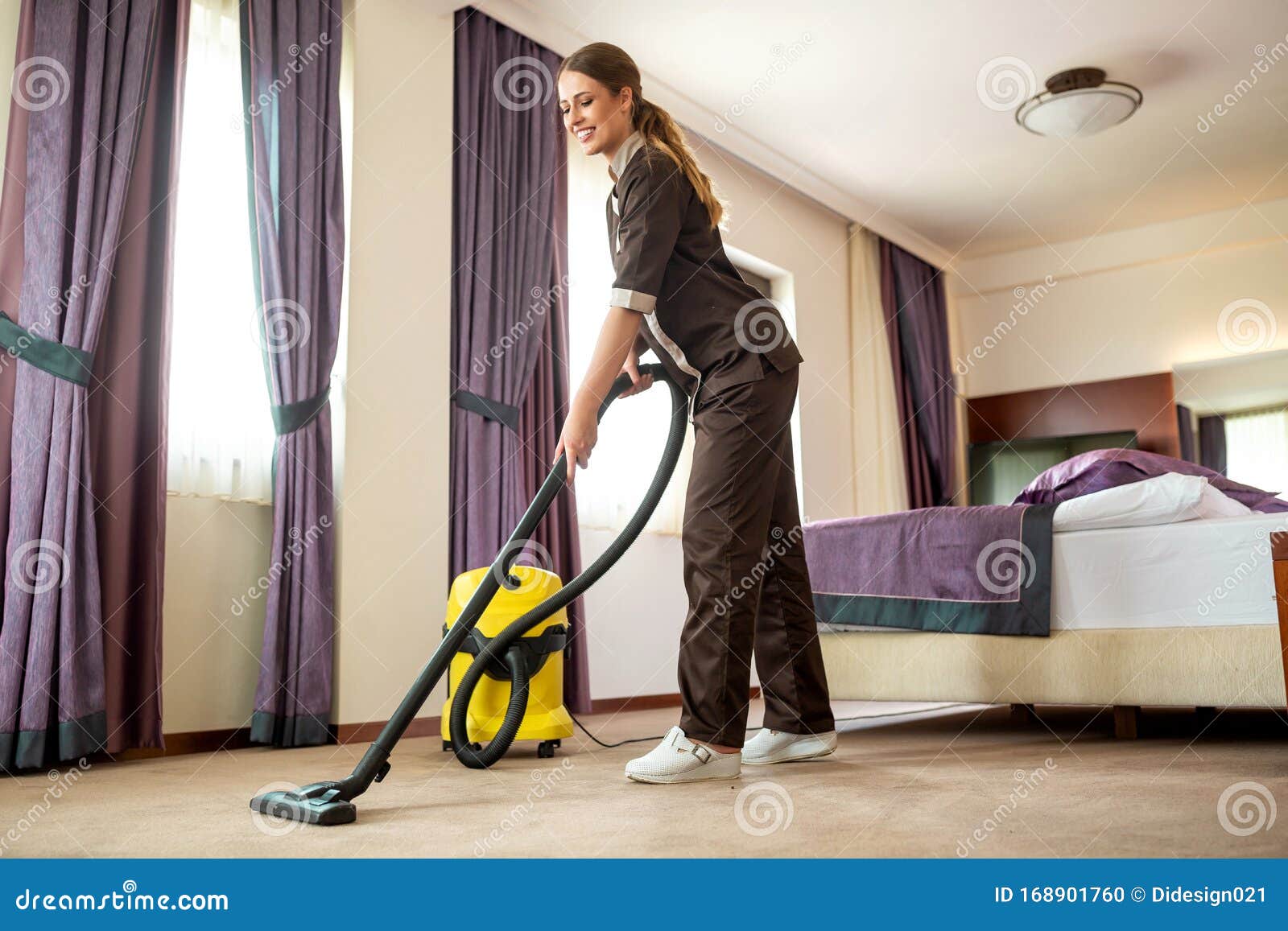 Hotel Cleaning Maid in a Good Mood Stock Photo - Image of service ...