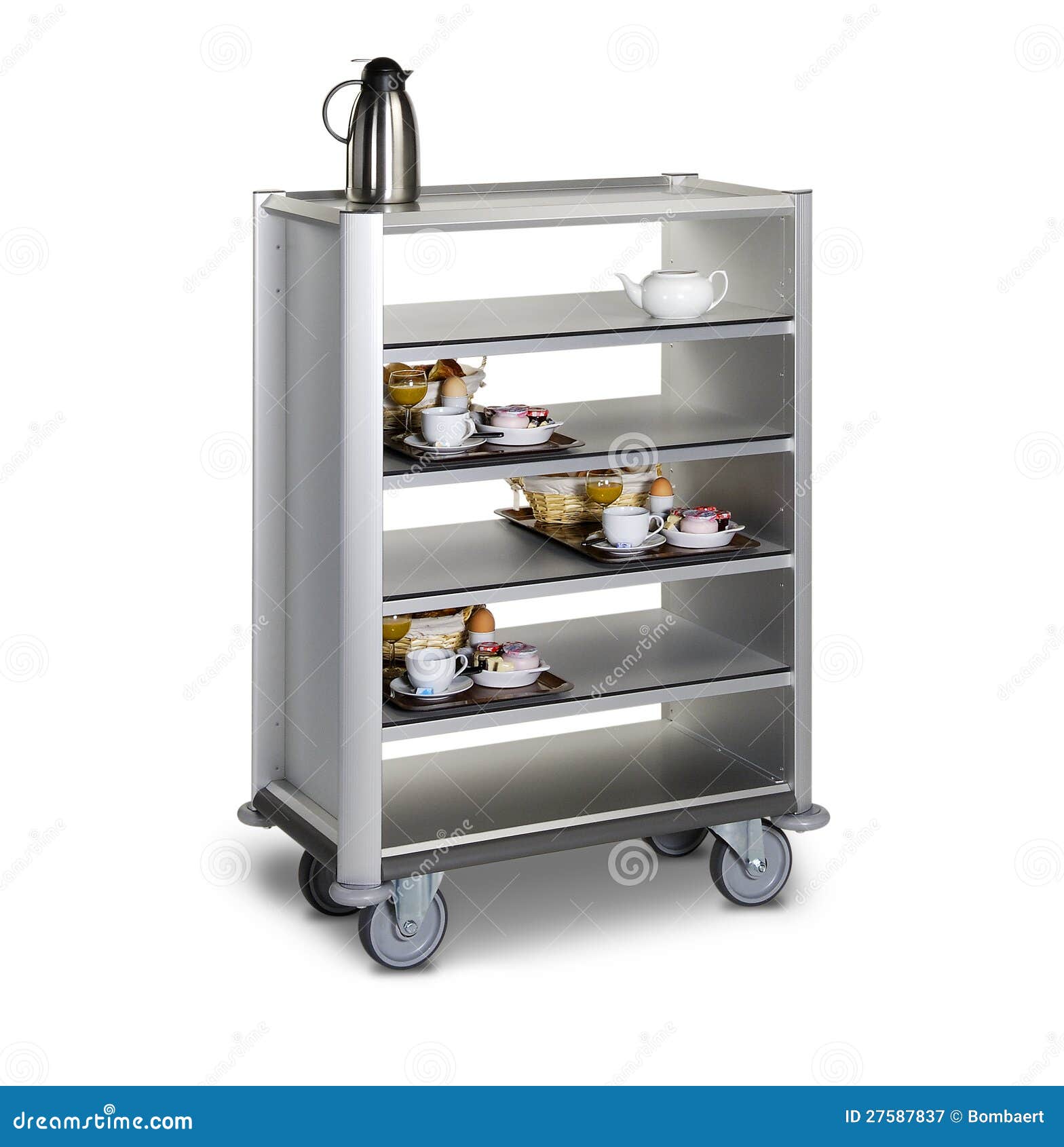 The Hotel Cleaning Tool Cart Stock Image - Image of paper, cleaner ...