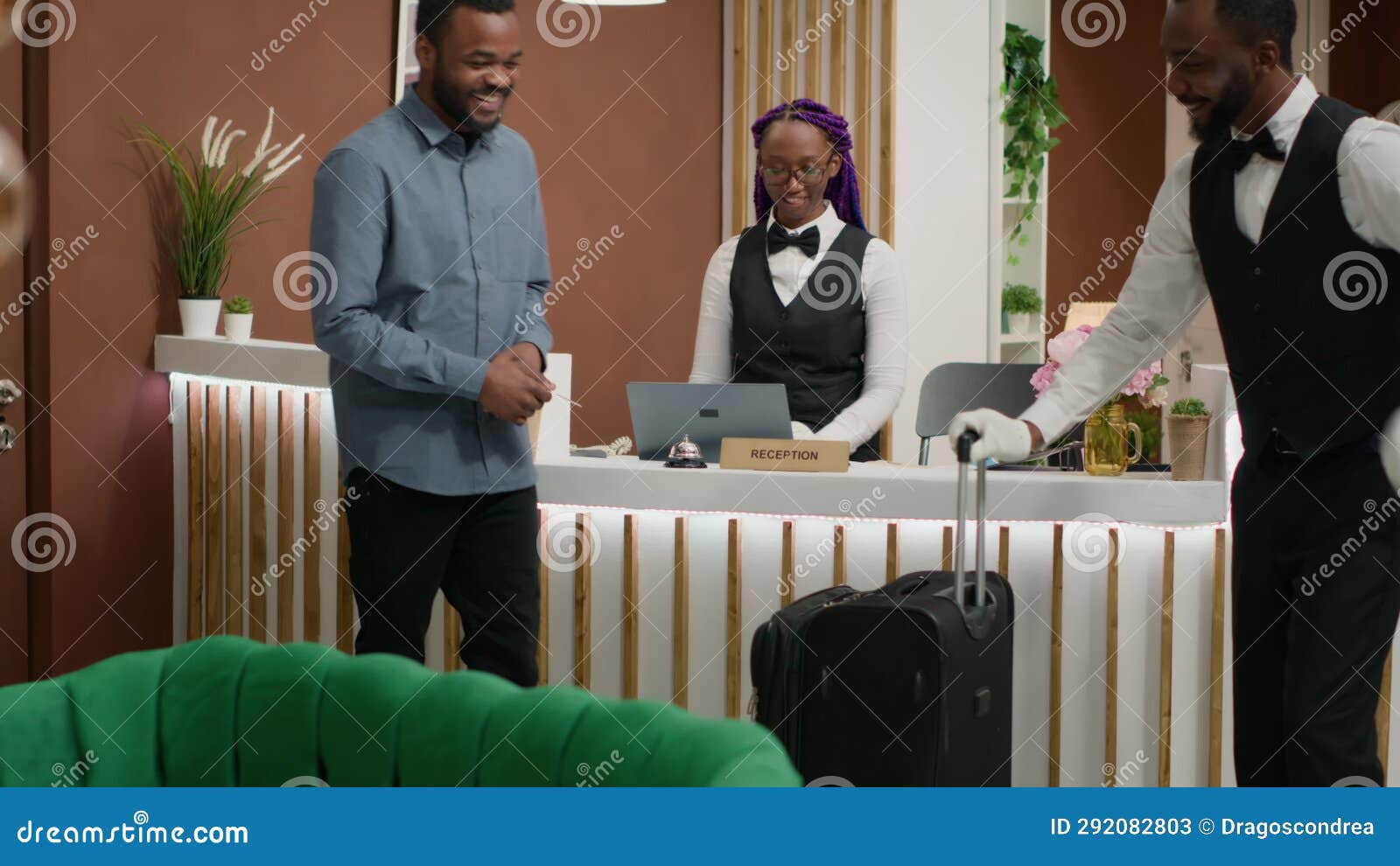 Hotel Client Getting Access Card Key Stock Video - Video of holiday ...