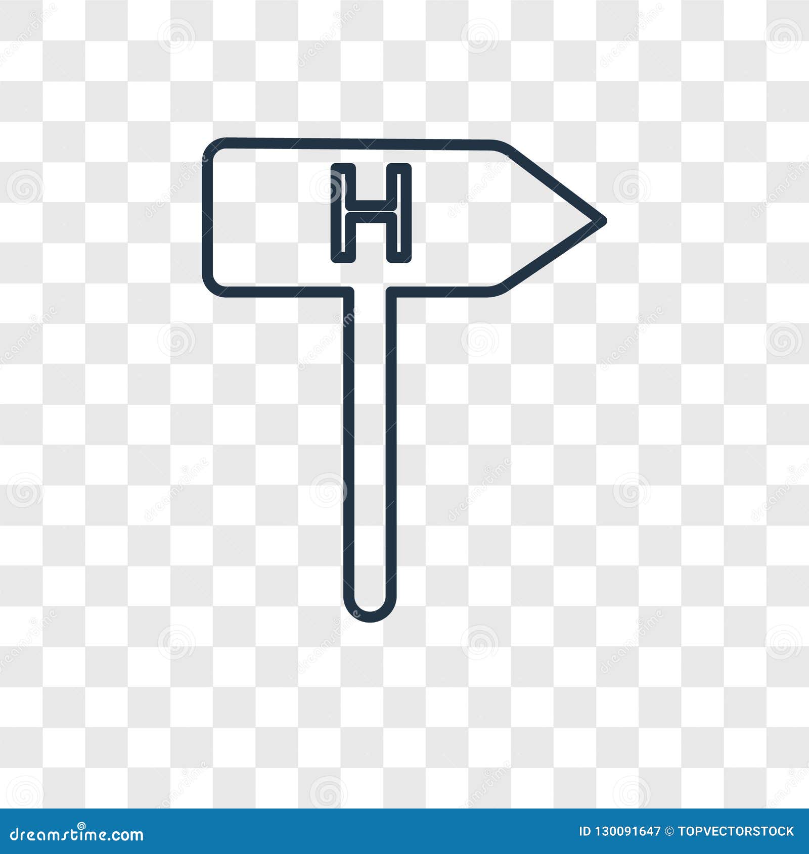 Hotel Concept Vector Linear Icon Isolated on Transparent Background ...