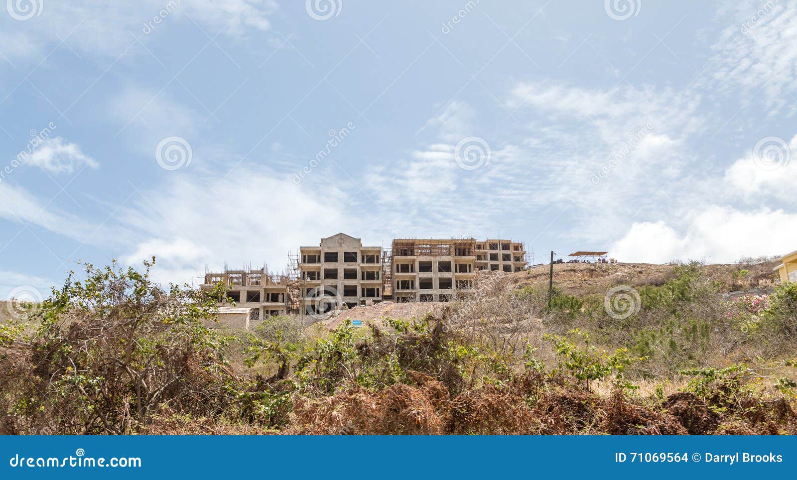 Hotel Construction on St Kitts Hill Stock Photo - Image of business ...