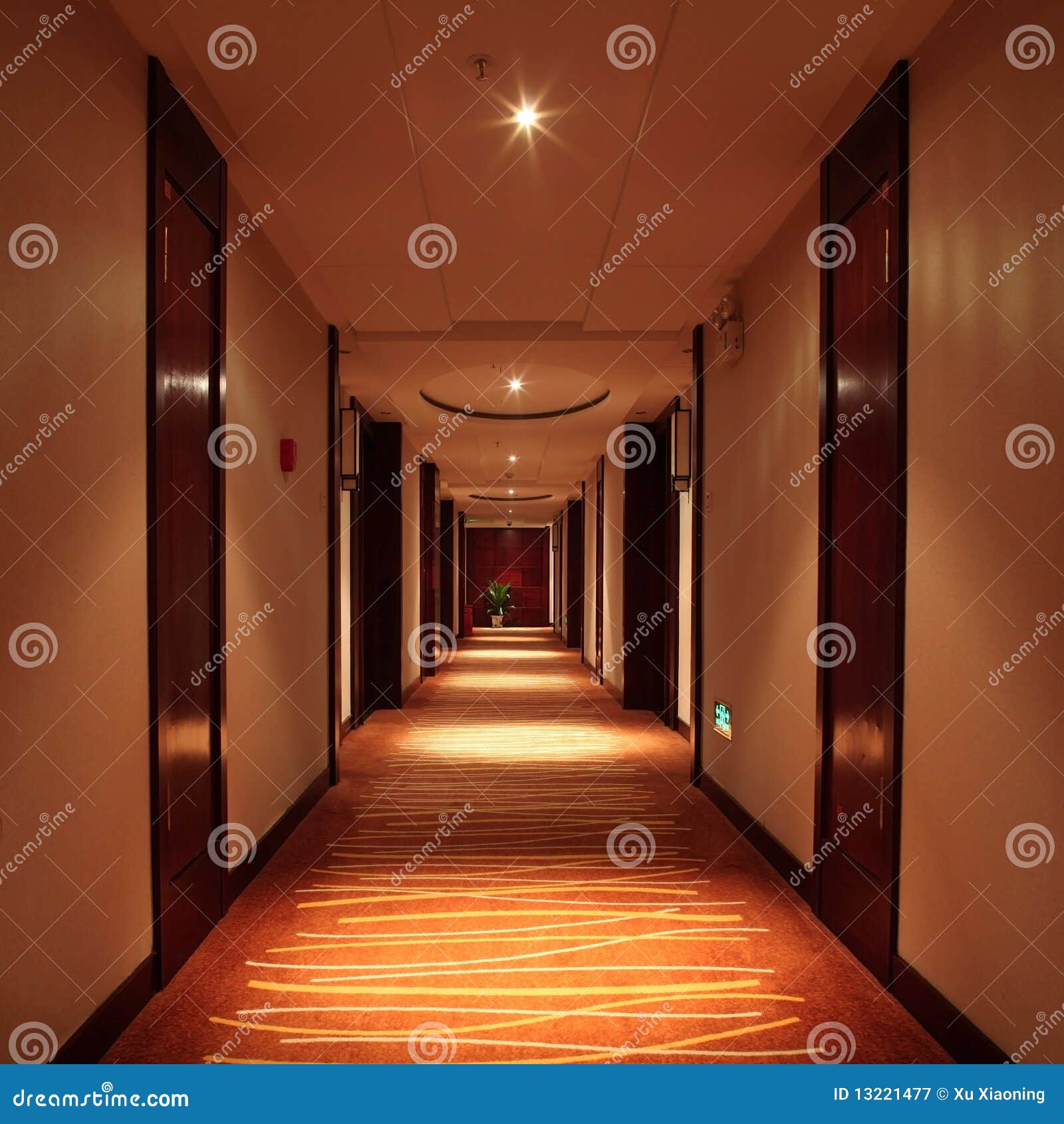 Hotel corridor stock image. Image of design, travel, indoor - 13221477