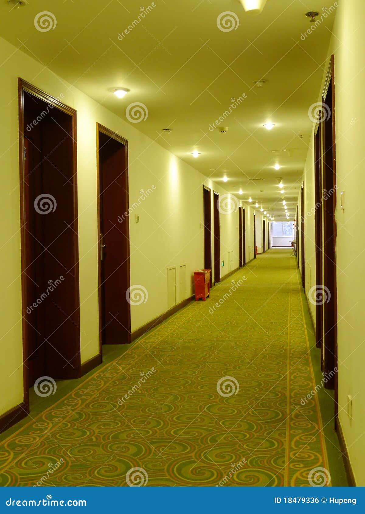 Hotel corridor stock photo. Image of accommodation, ceilings - 18479336