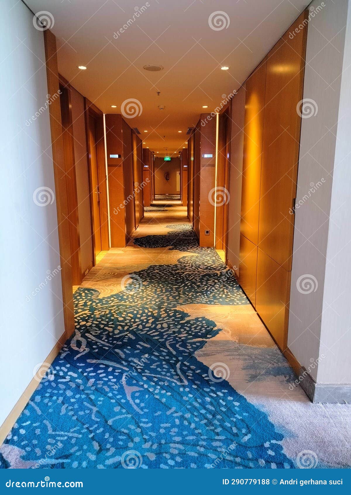 Hotel Corridors with Nice Carpet Stock Photo - Image of corridors ...