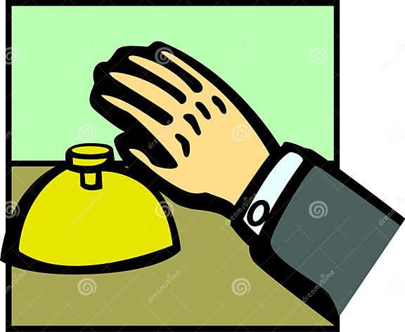 Hotel Counter Bell Vector Illustration Stock Vector - Illustration of ...
