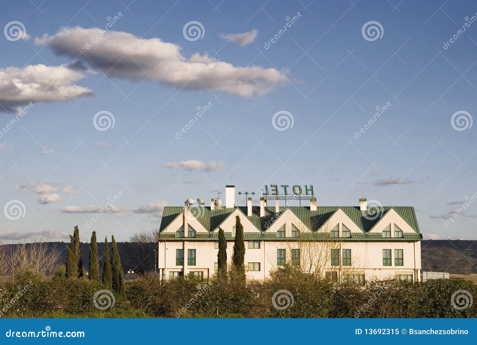 Hotel in countryside stock image. Image of remote, architecture - 13692315