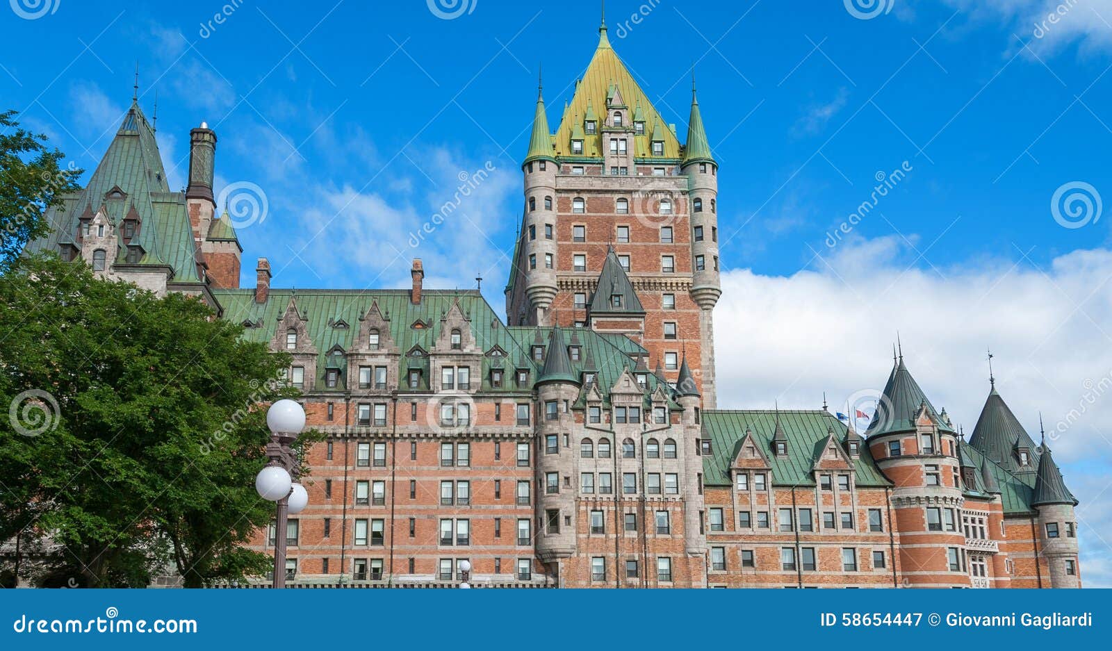 Hotel De Frontenac. Beautiful View of Quebec City Castle Stock Image ...
