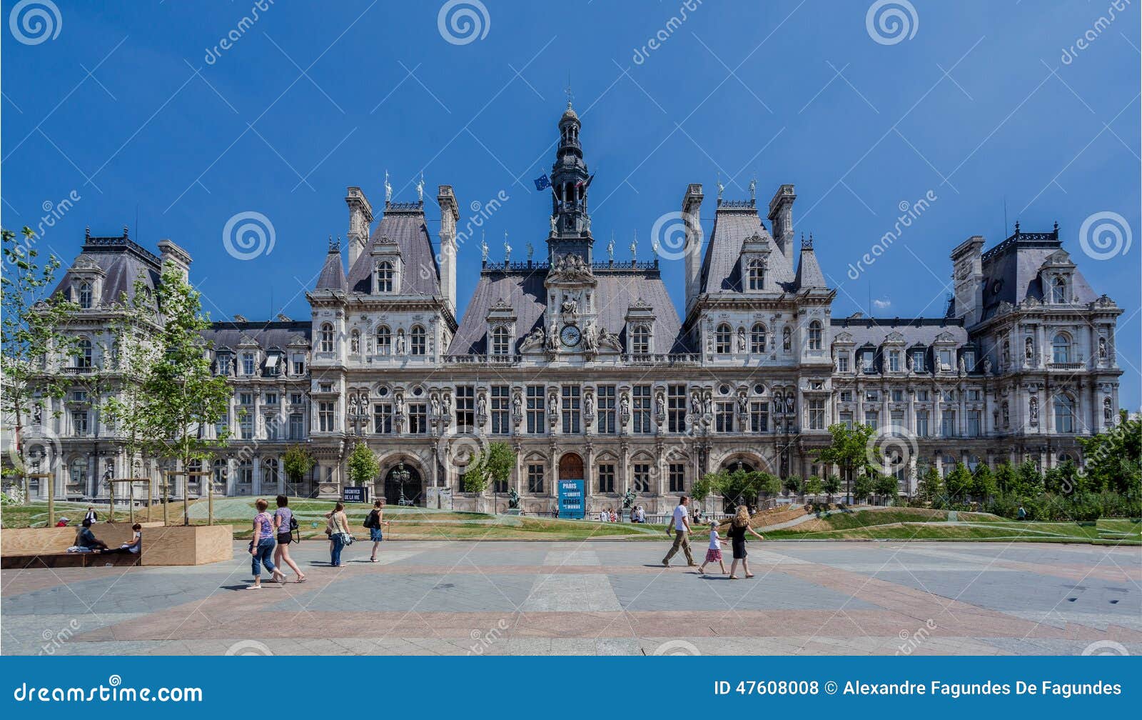 Hotel de Ville Paris photo stock éditorial. Image du europe - 47608008
