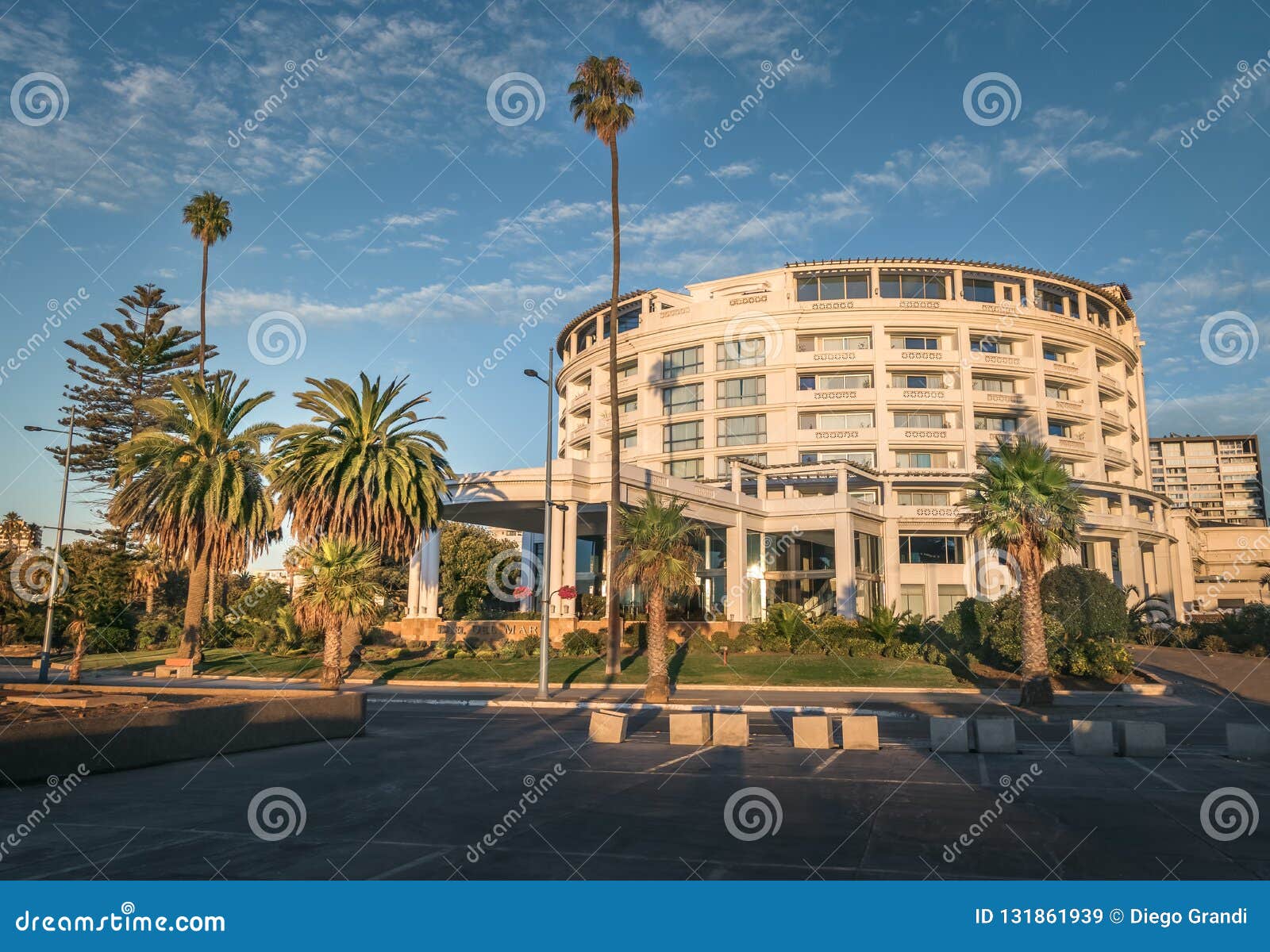 Hotel Del Mar at Sunset - Vina Del Mar, Chile Editorial Stock Image ...