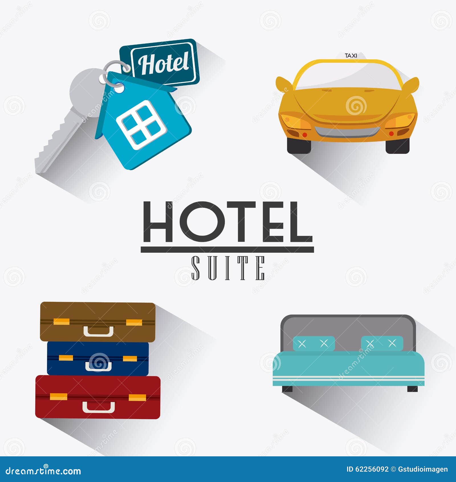 Hotel design. stock illustration. Illustration of pictogram - 62256092
