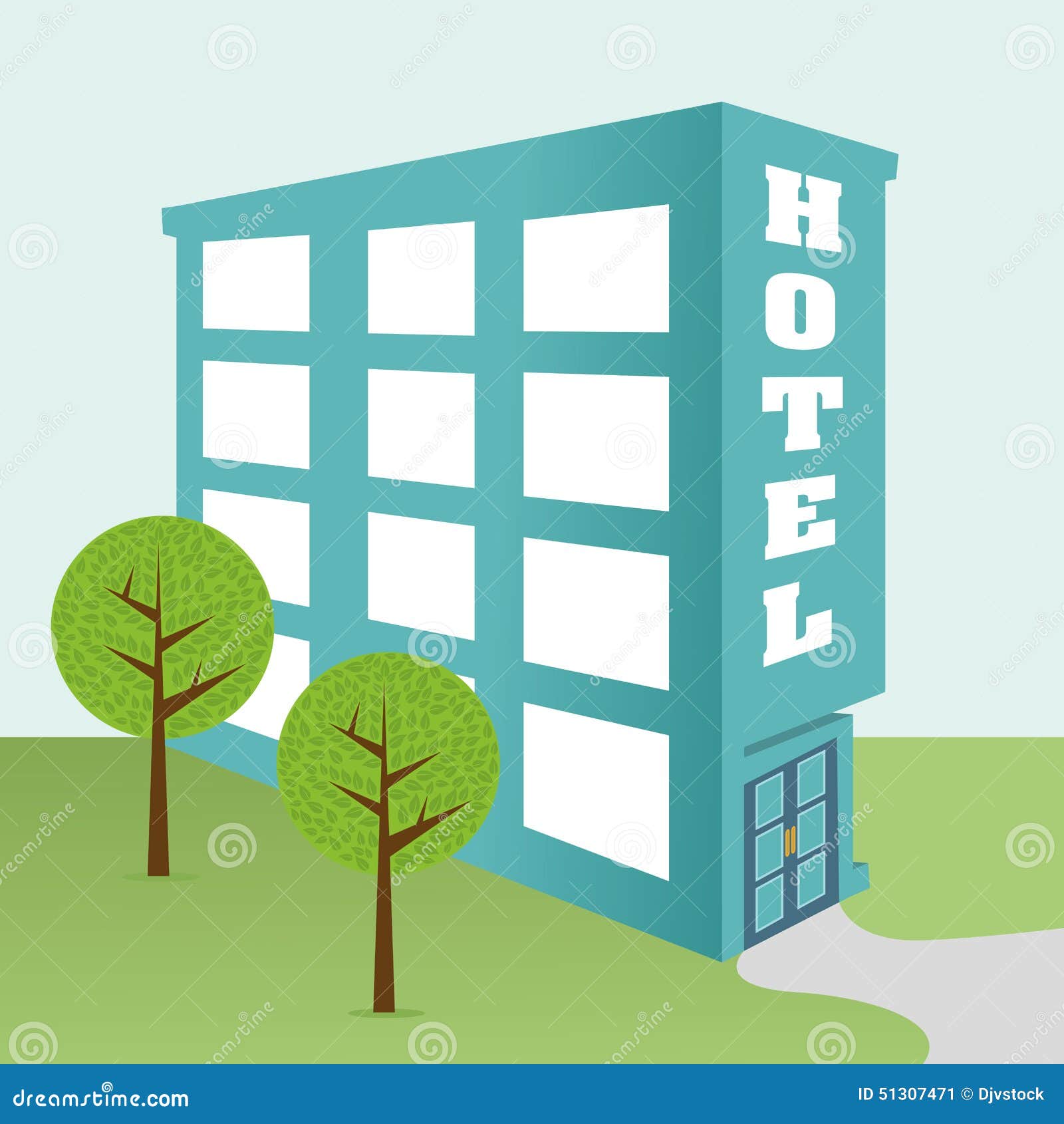 Hotel Design, Vector Illustration. Stock Vector - Illustration of hotel ...